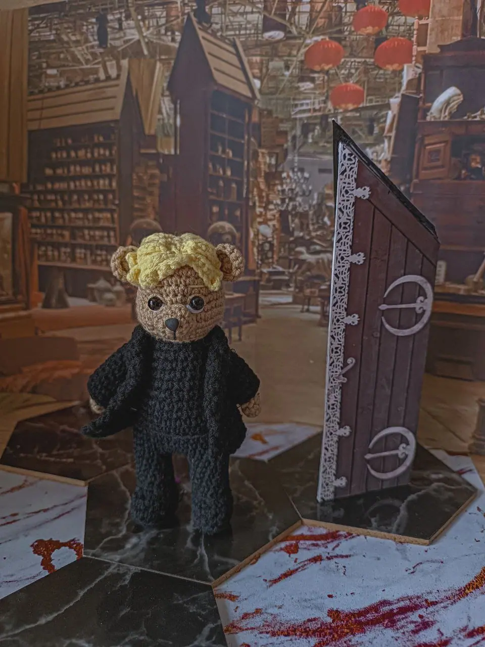 Draco Malfoy. A teddy bear toy.