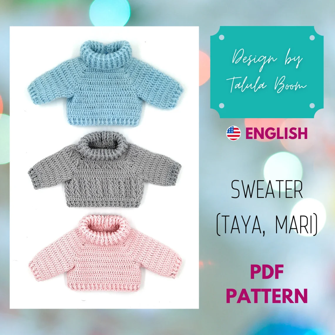 Crochet Doll Sweater Pattern