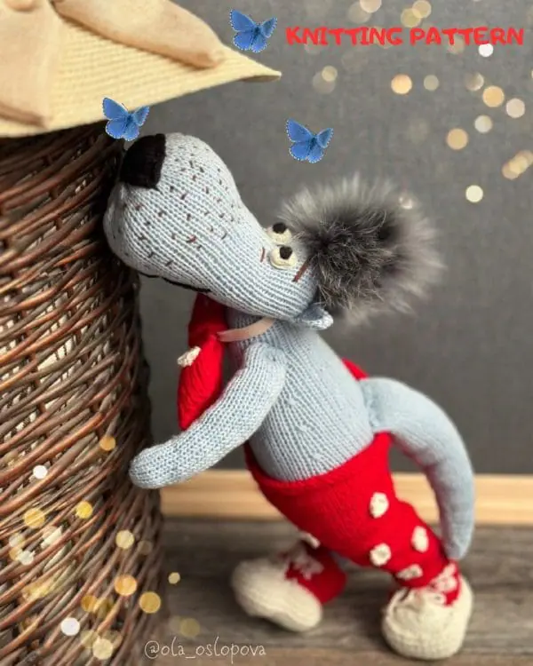 Wolf knitting pattern