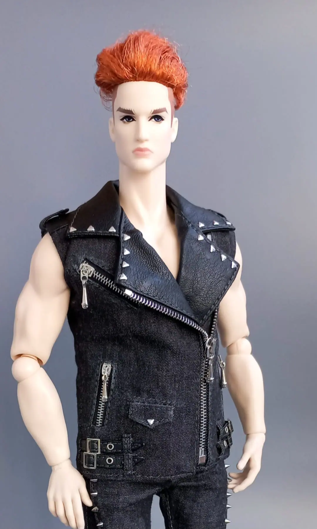Adonis doll outfit biker vest 1 new style