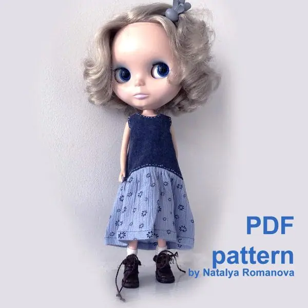 Dress pattern for Blythe doll - DailyDoll Shop