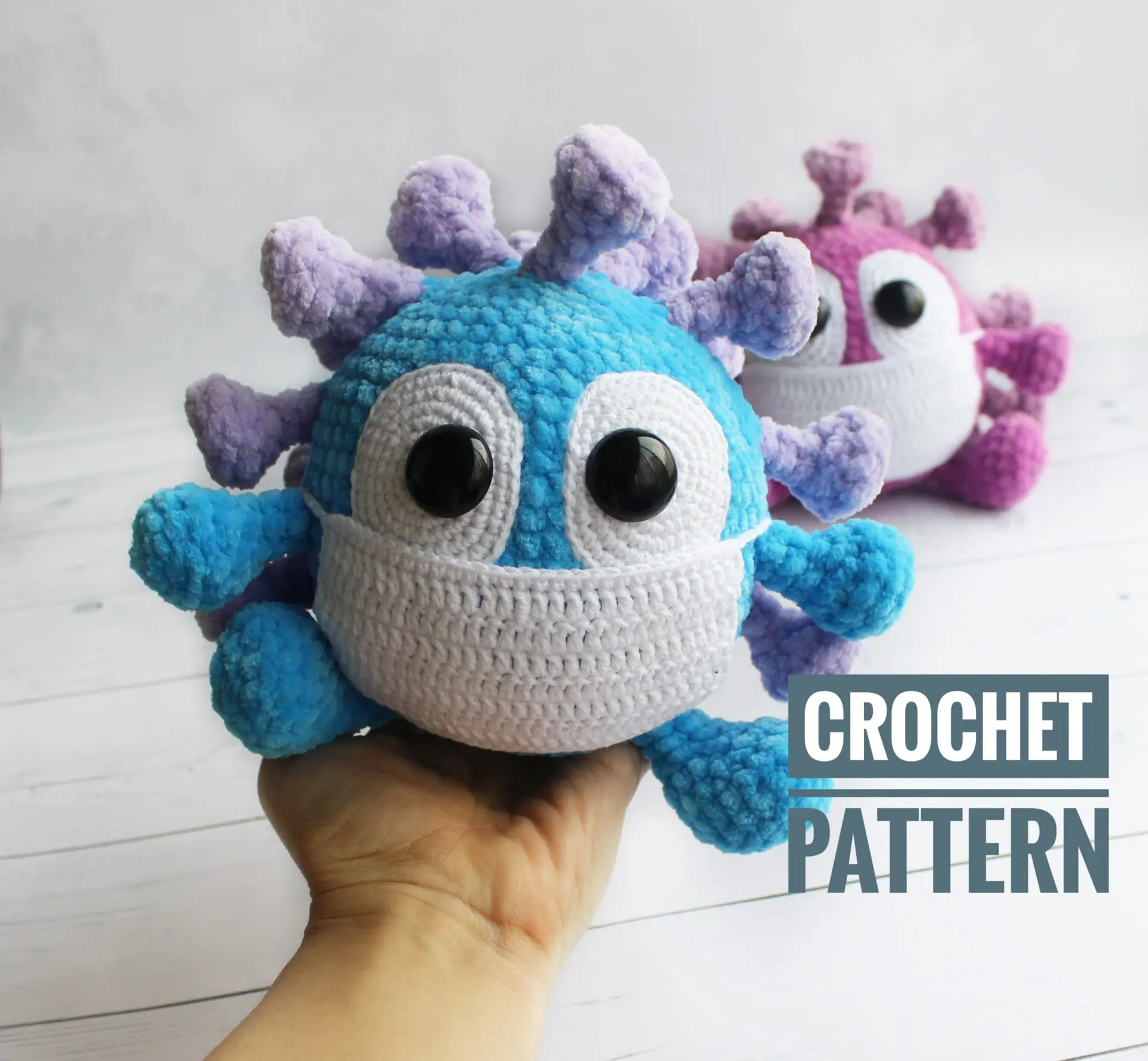CROCHET PATTERN Virus toy Funny microbe toy Amigurumi tutorial ...