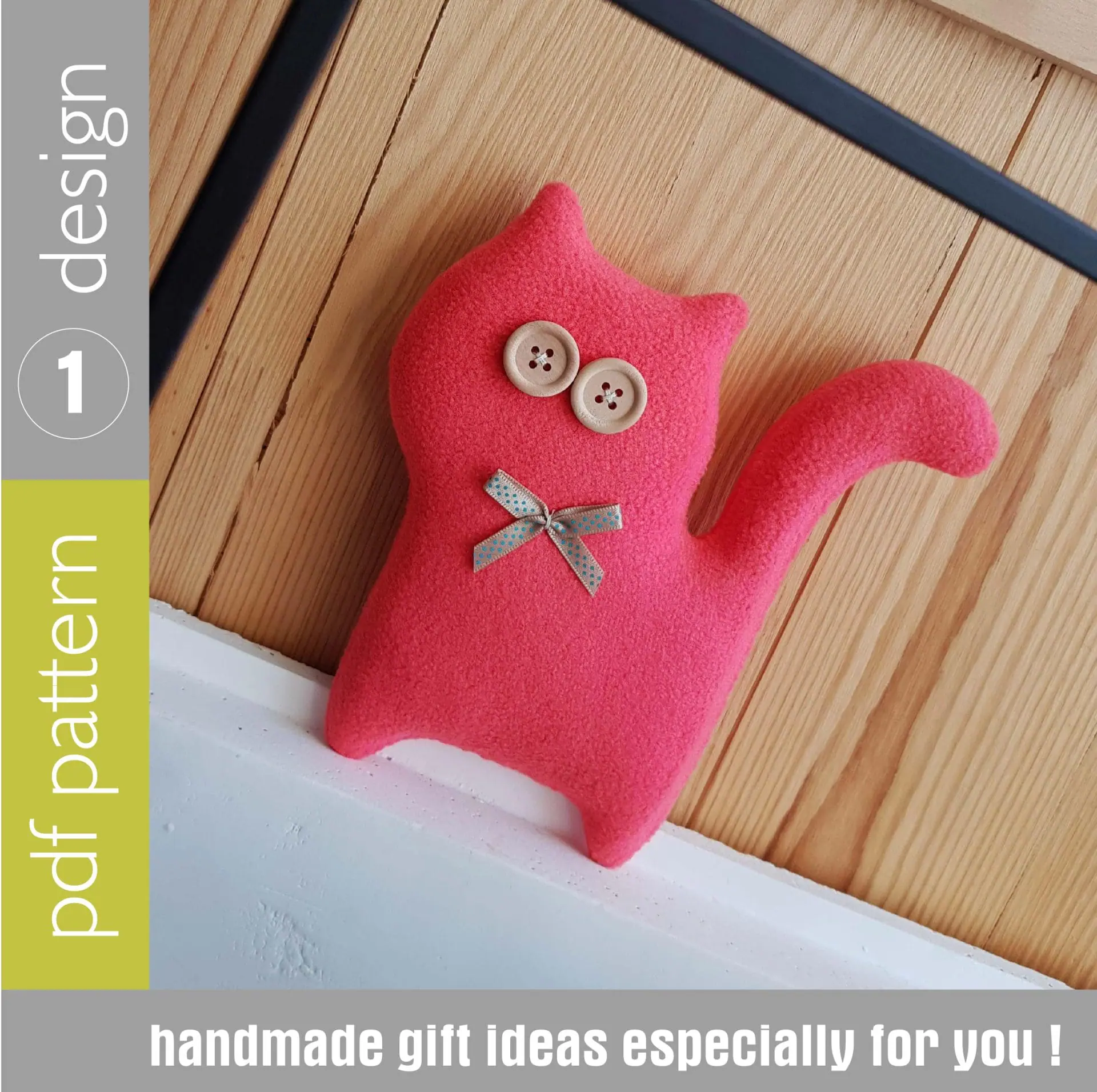 Cat sewing pattern PDF, digital tutorial stuffed animal diy - DailyDoll ...