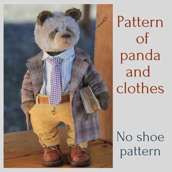 Pattern toys, sewing pattern panda, pattern PDF, text instruction ...