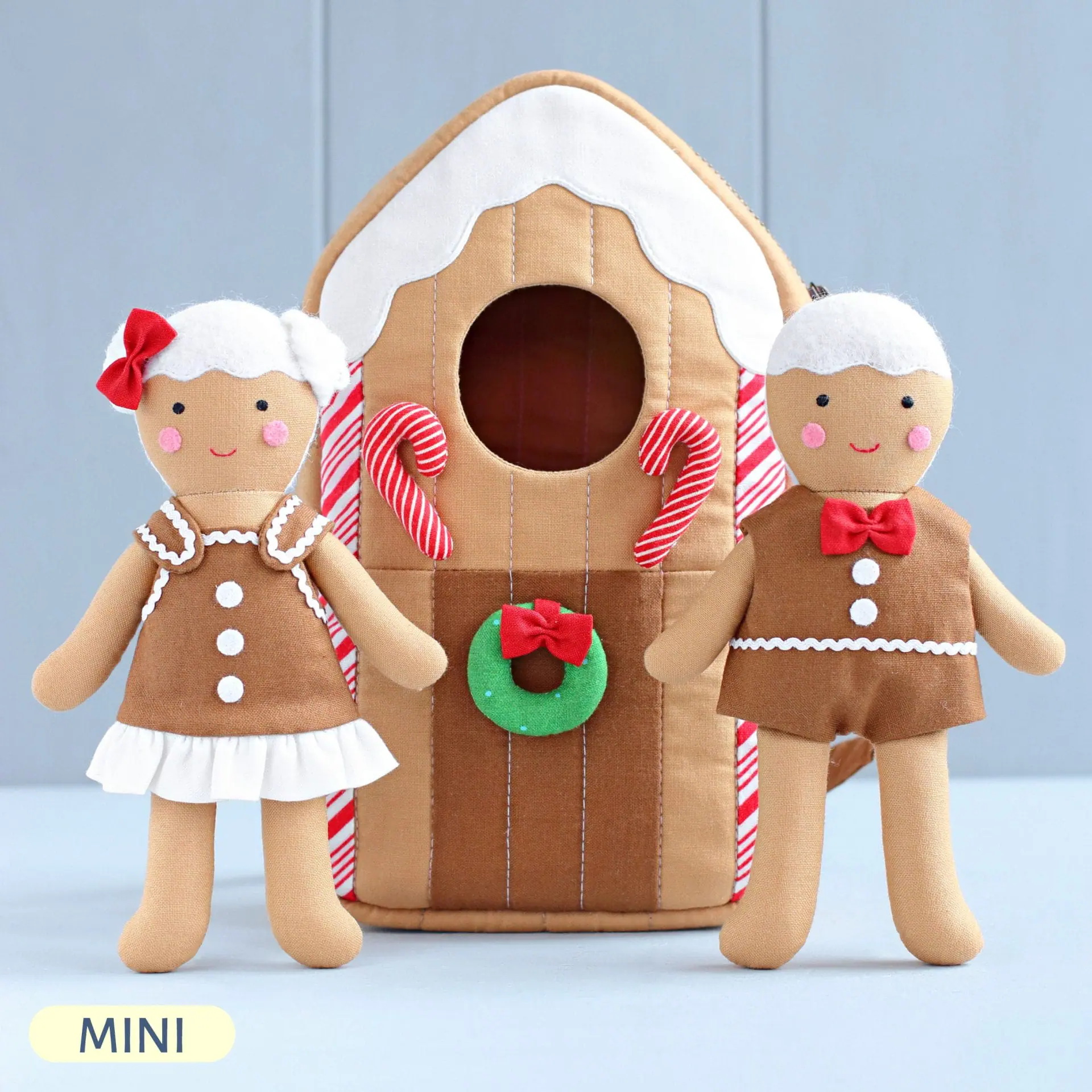 2 PDF Mini Gingerbread Girl and Boy with House Bag Sewing Pattern ...