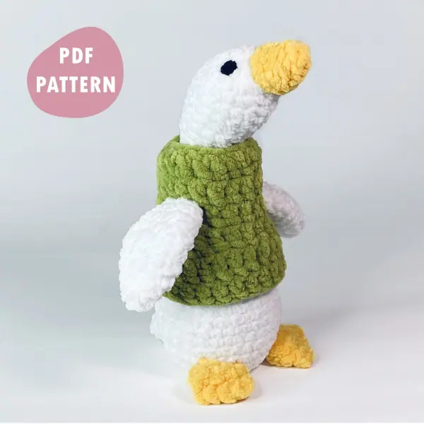 Plush duck crochet pattern pdf Amigurumi plush goose - DailyDoll Shop