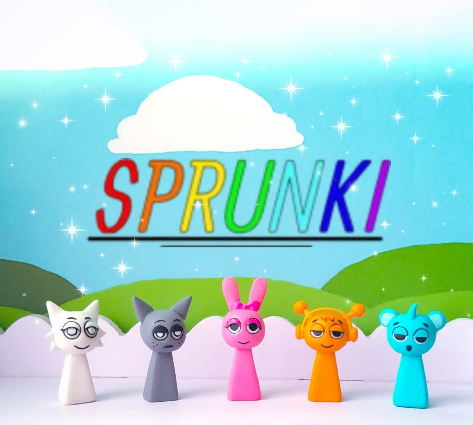 Sprunki toy figures Wenda Gray Pinki Oren Sky - DailyDoll Shop