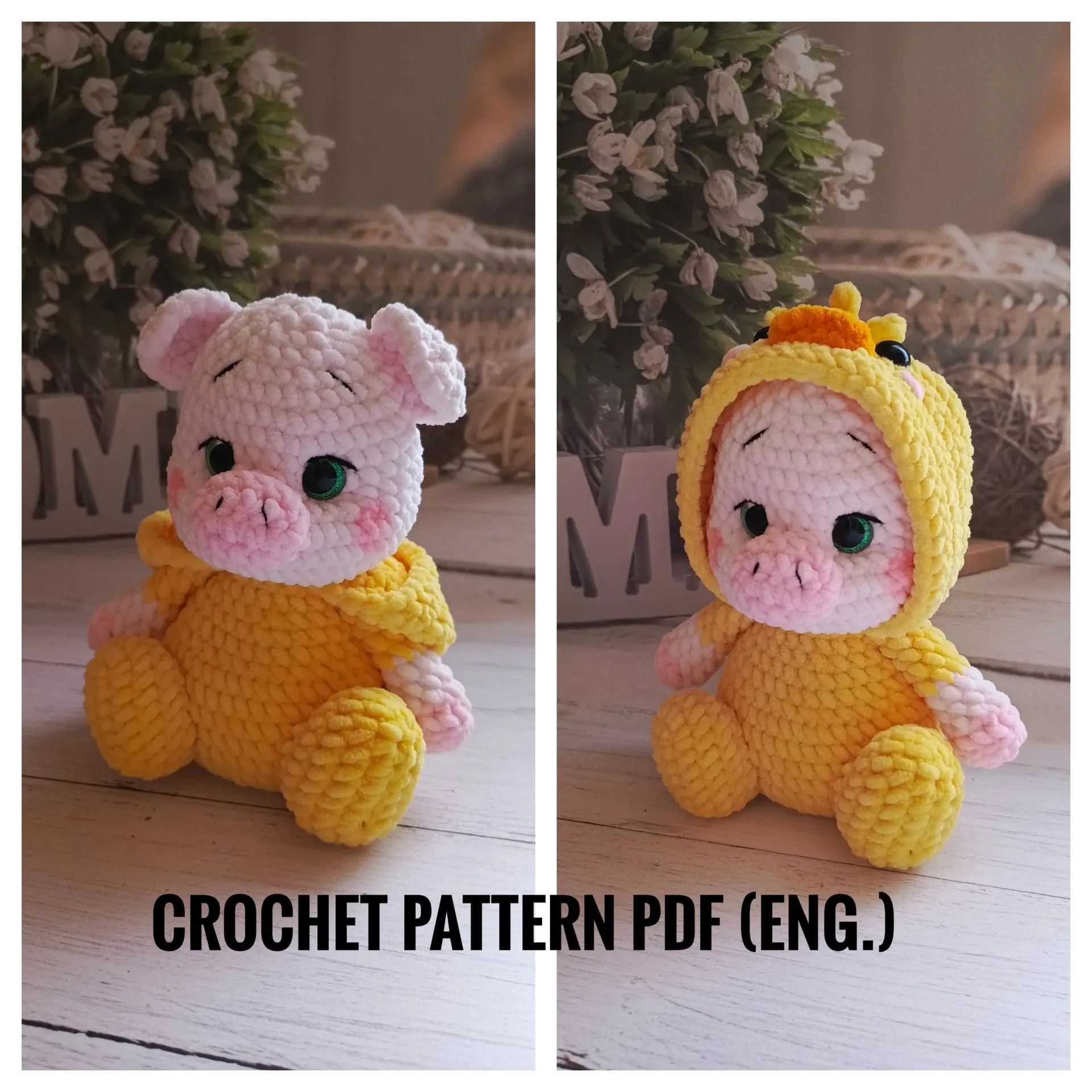 Pig Crochet Pattern, Piggy Amigurumi Pattern - DailyDoll Shop