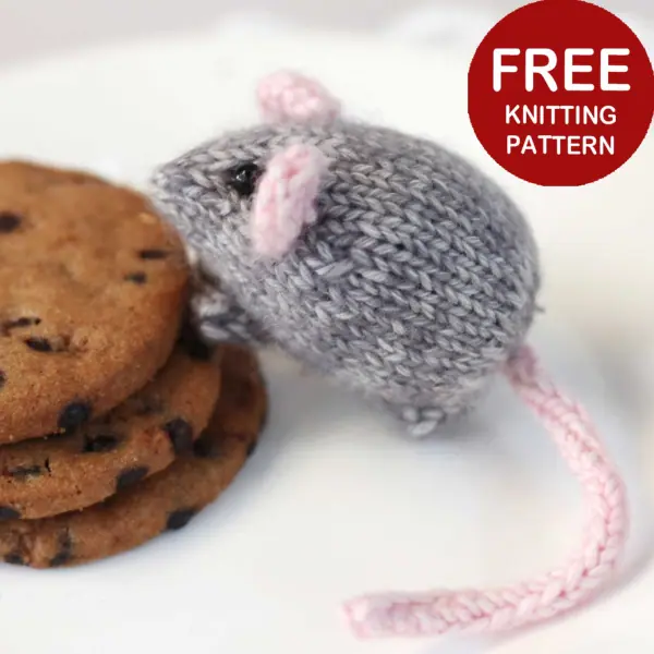 FREE mouse pattern - easy knitting pattern for beginner - DailyDoll Shop