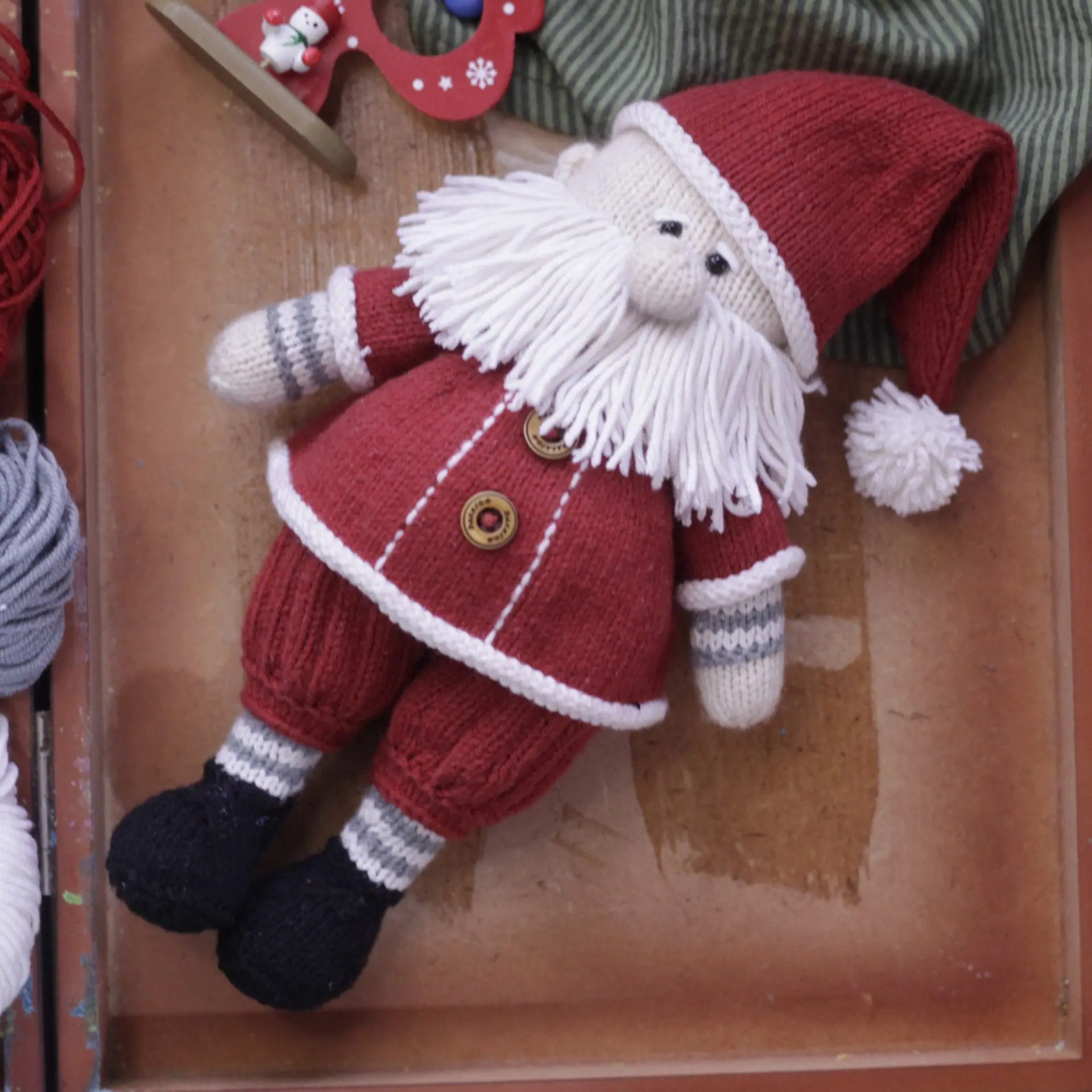 Christmas doll Santa Claus PDF knitting pattern - DailyDoll Shop