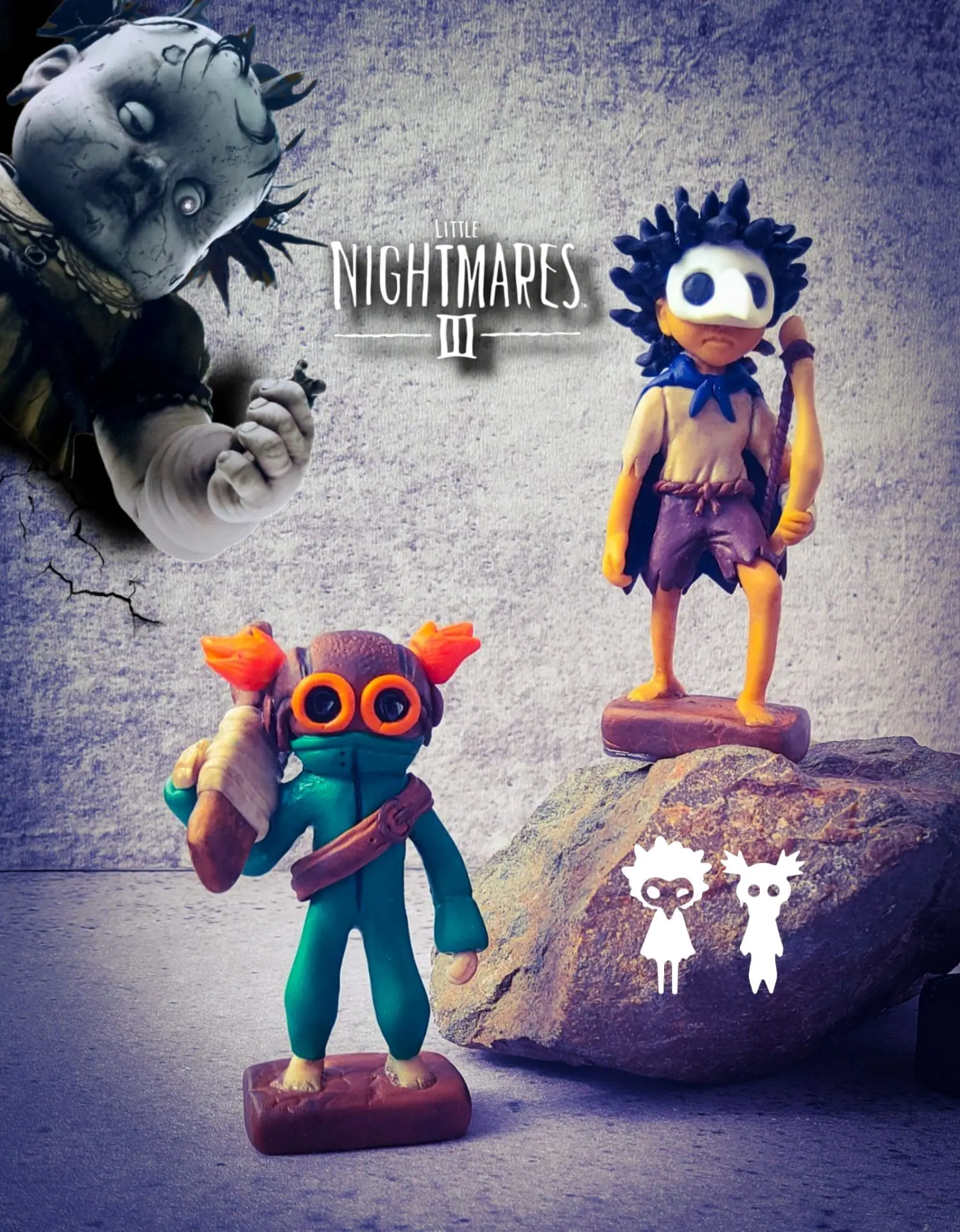 Low and Alone toy figures from the game Little Nightmares - DailyDoll Shop
