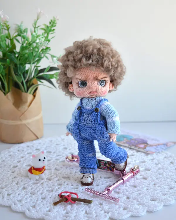 Baby doll boy, ob11, obitsu11, crochet doll