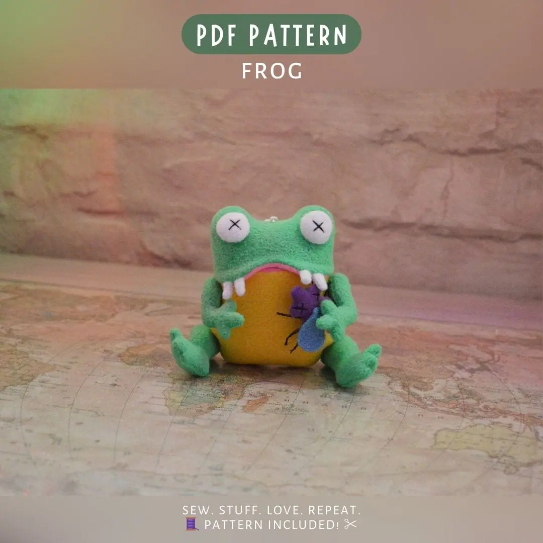 Fleece Frog & Bug Pattern: DIY Fun with Moving Parts!