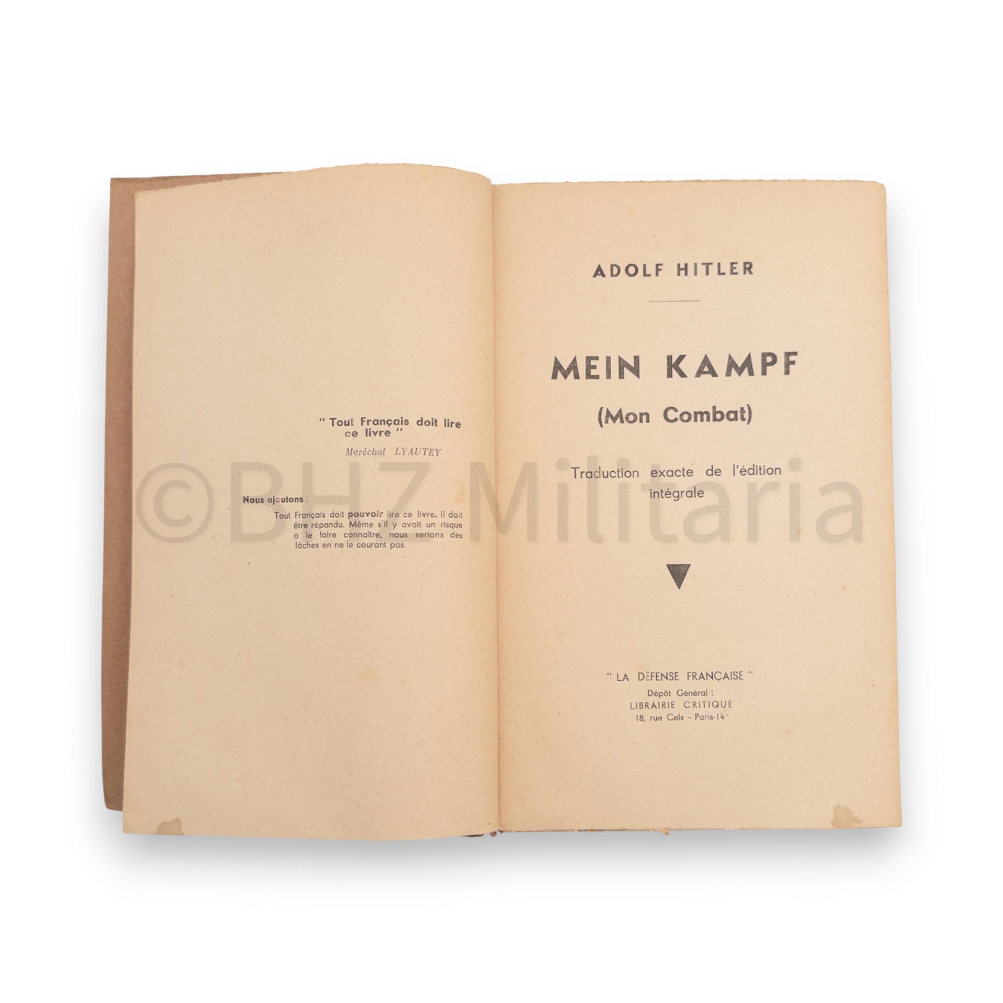 Mein Kampf - Mon Combat - Adolf Hitler - BHZ Militaria