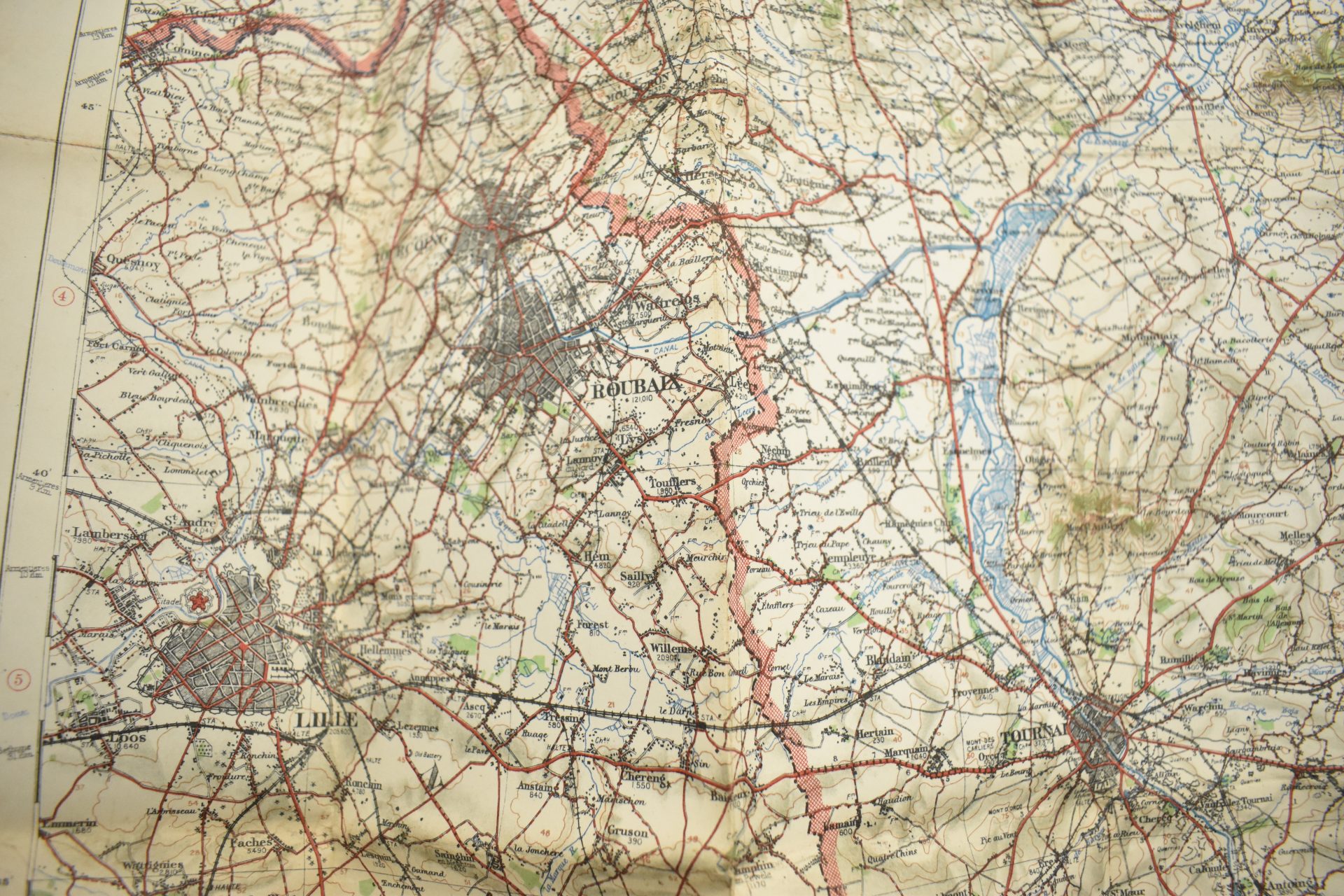 British WW1 Map case named with 1917 map – Byf41