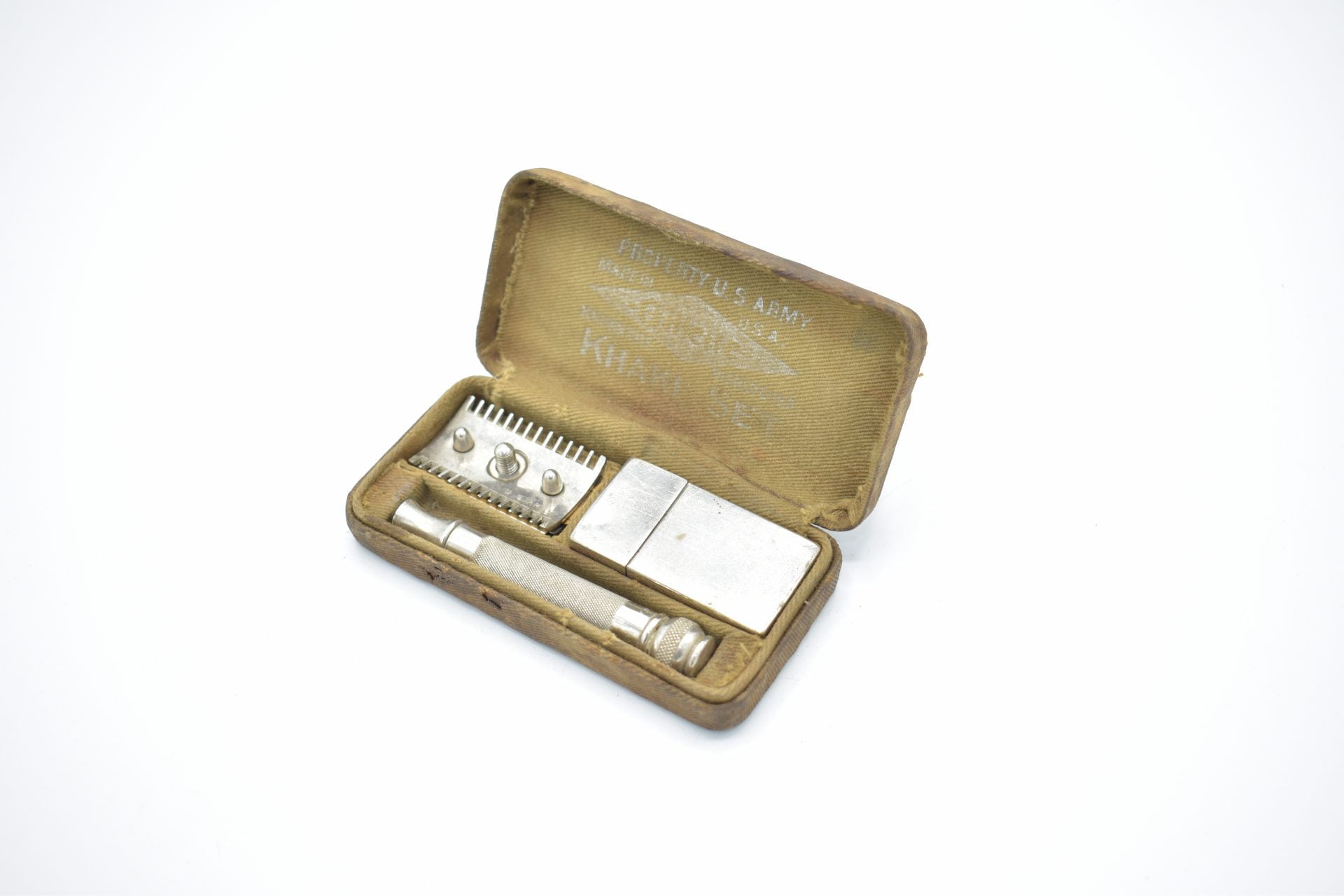 U.S Army WW1 Shaving Kit Gillette “Khaki Set” – Byf41
