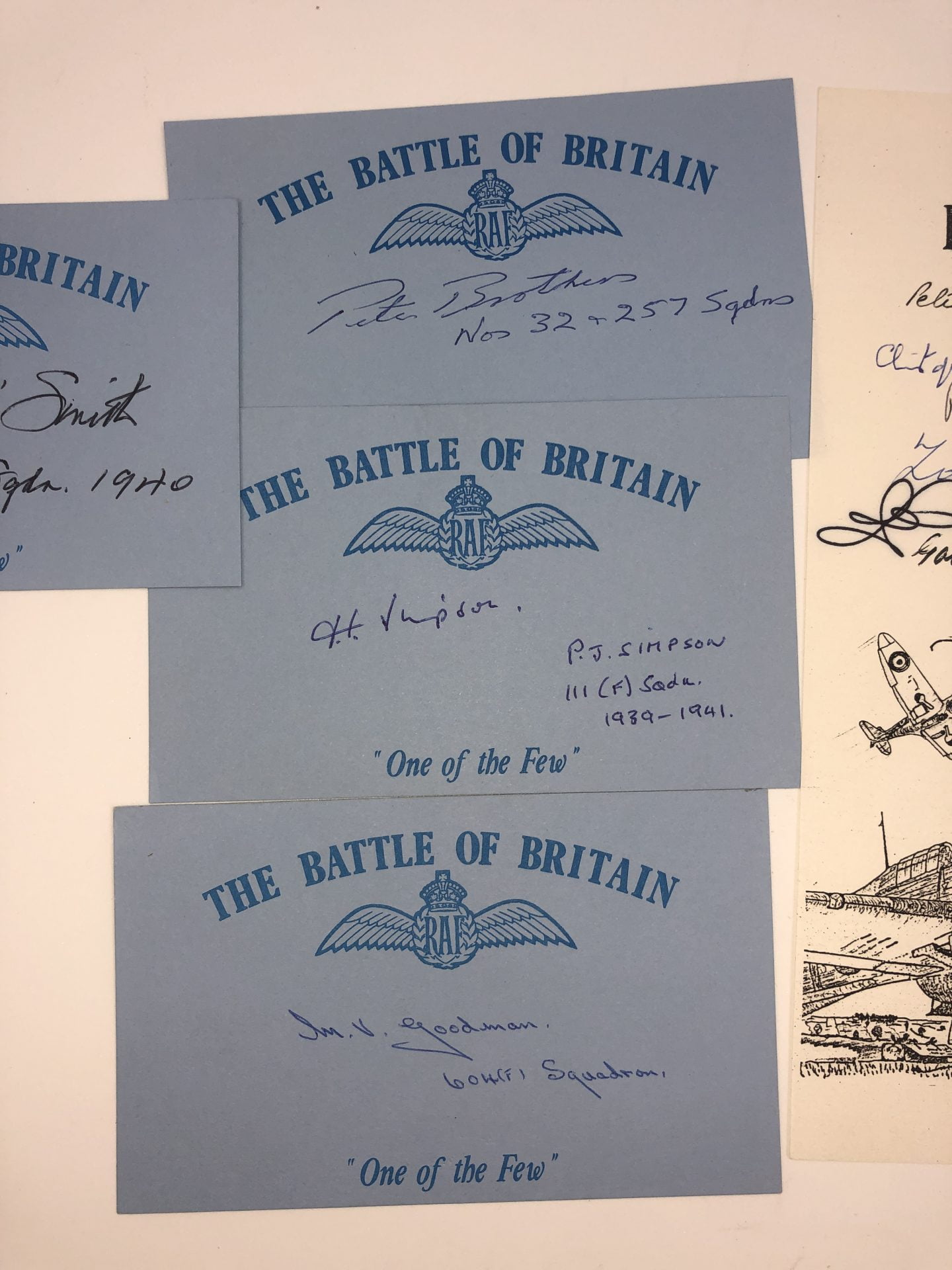 Signatures RAF pilots – Byf41