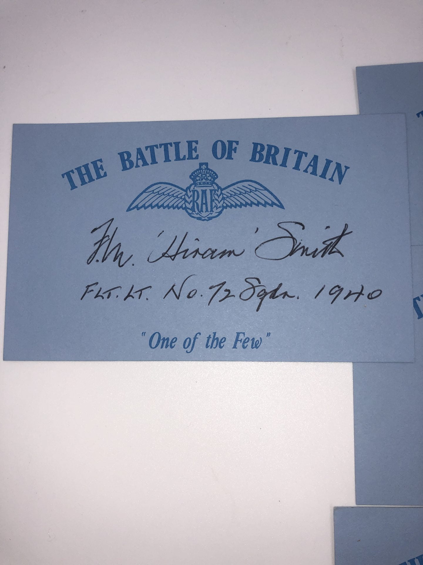 Signatures RAF pilots – Byf41