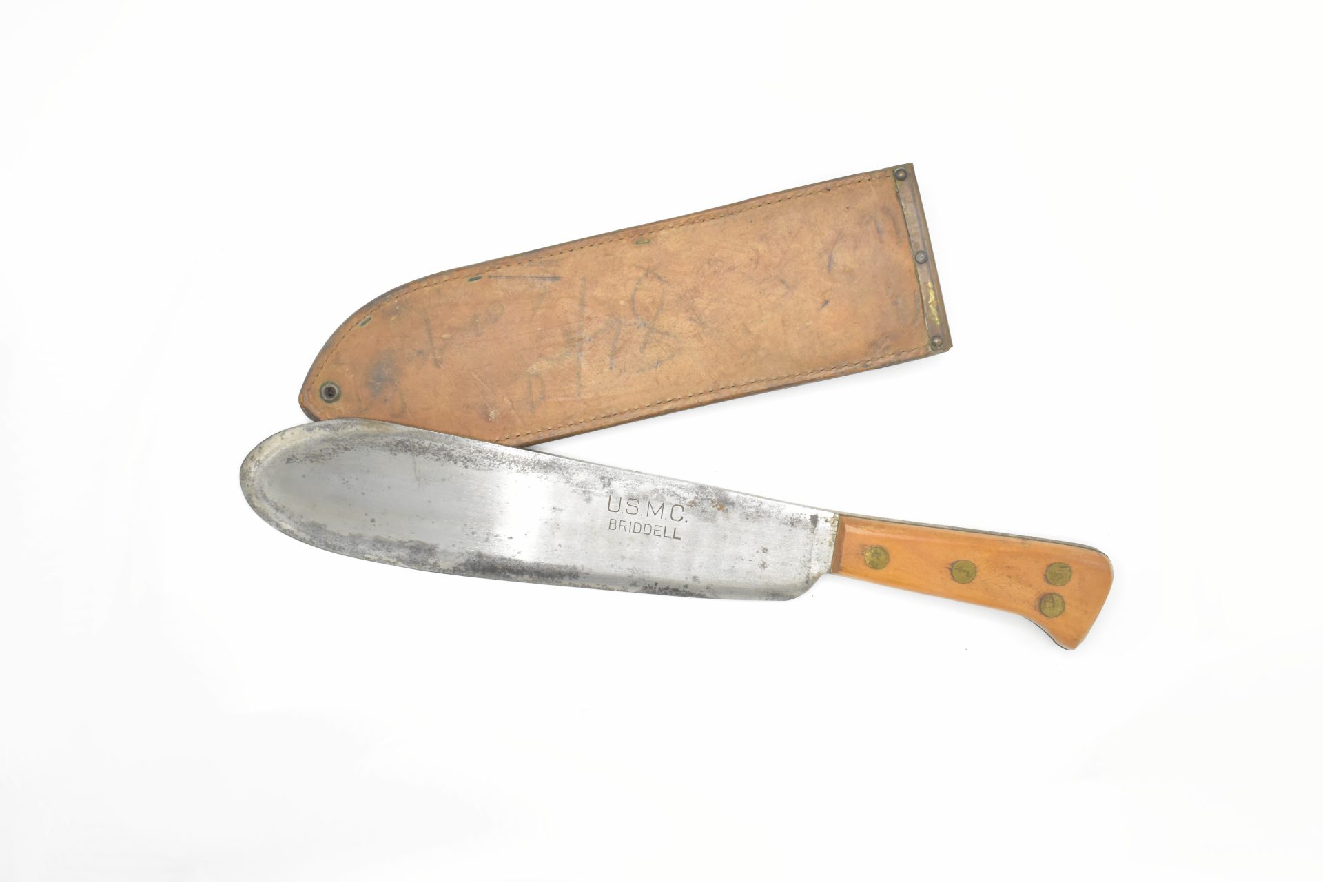 U.S.M.C WW2 Bolo knife marked ‘ U.S.M.C Briddell 44’ – Byf41