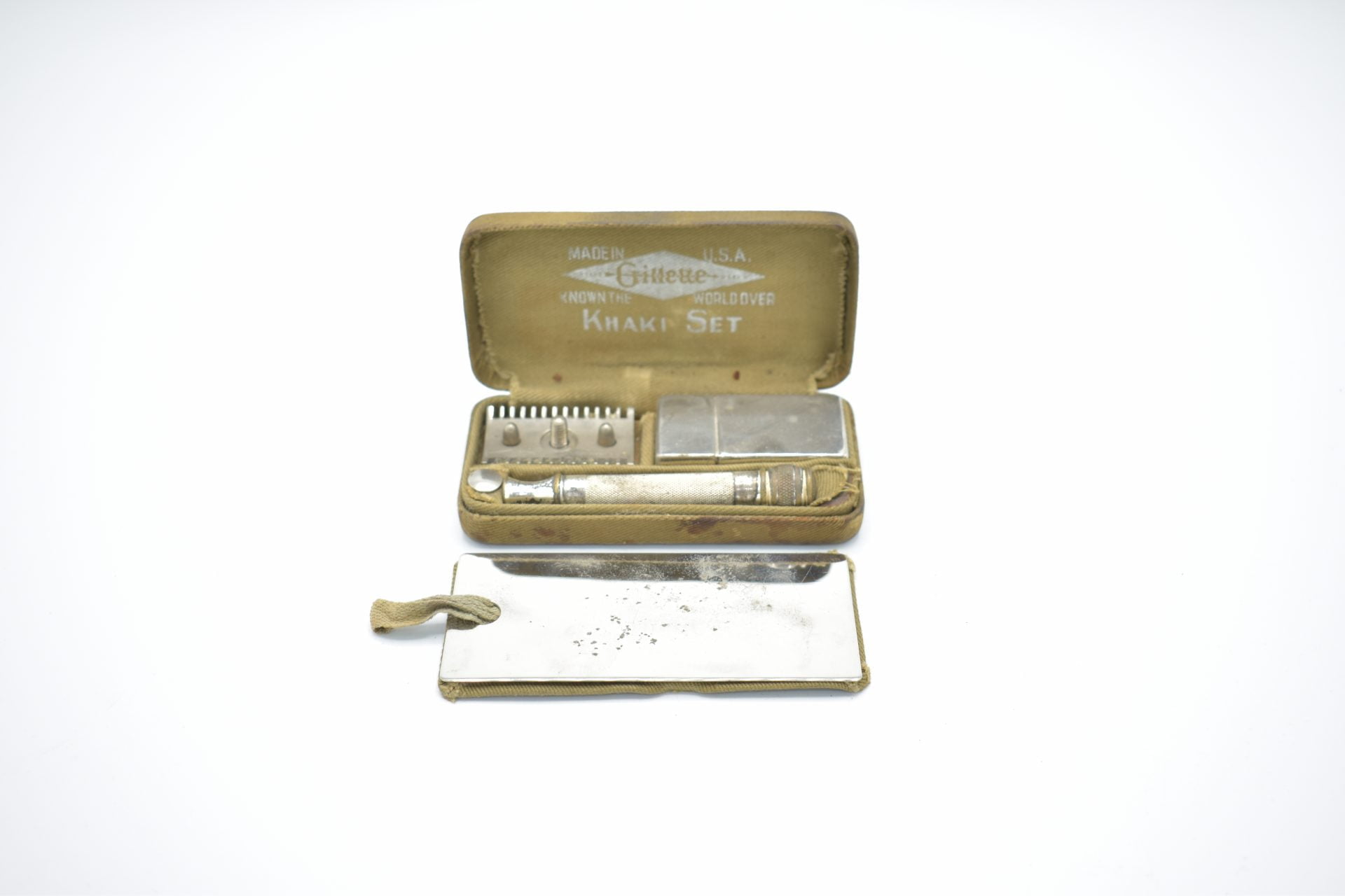 U.S Army WW1 Complete Shaving Kit Gillette “Khaki Set” – Byf41