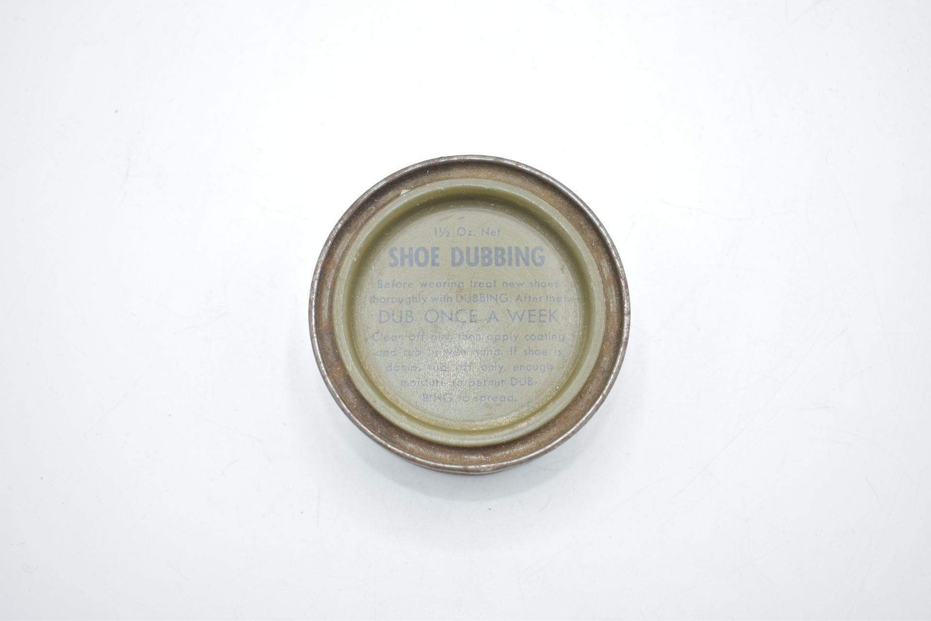U.S WWII 1 1/2 OZ Shoe Dubbing can – Byf41