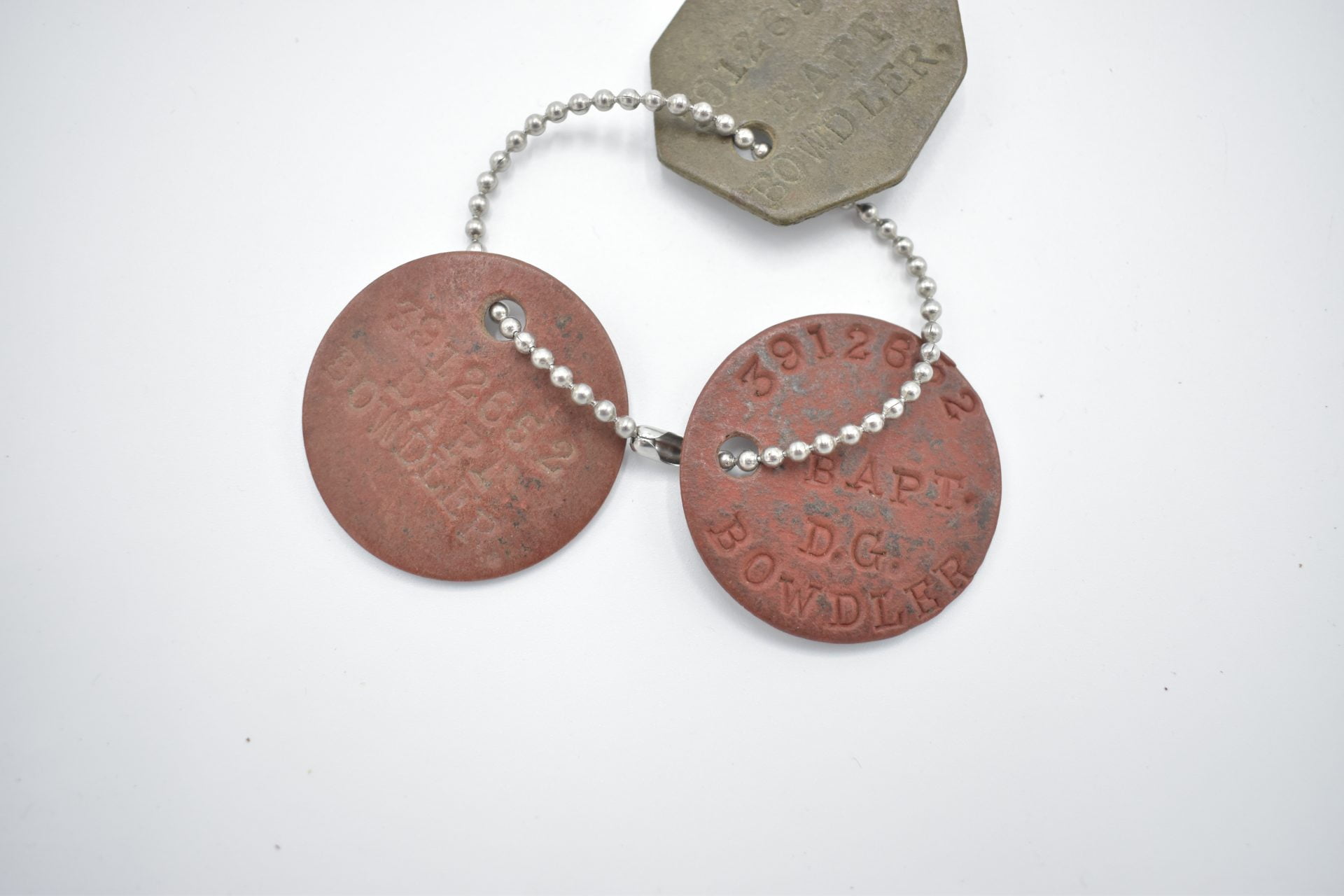 British WW1 ID Discs set ´3912652 Bowdler´ – Byf41