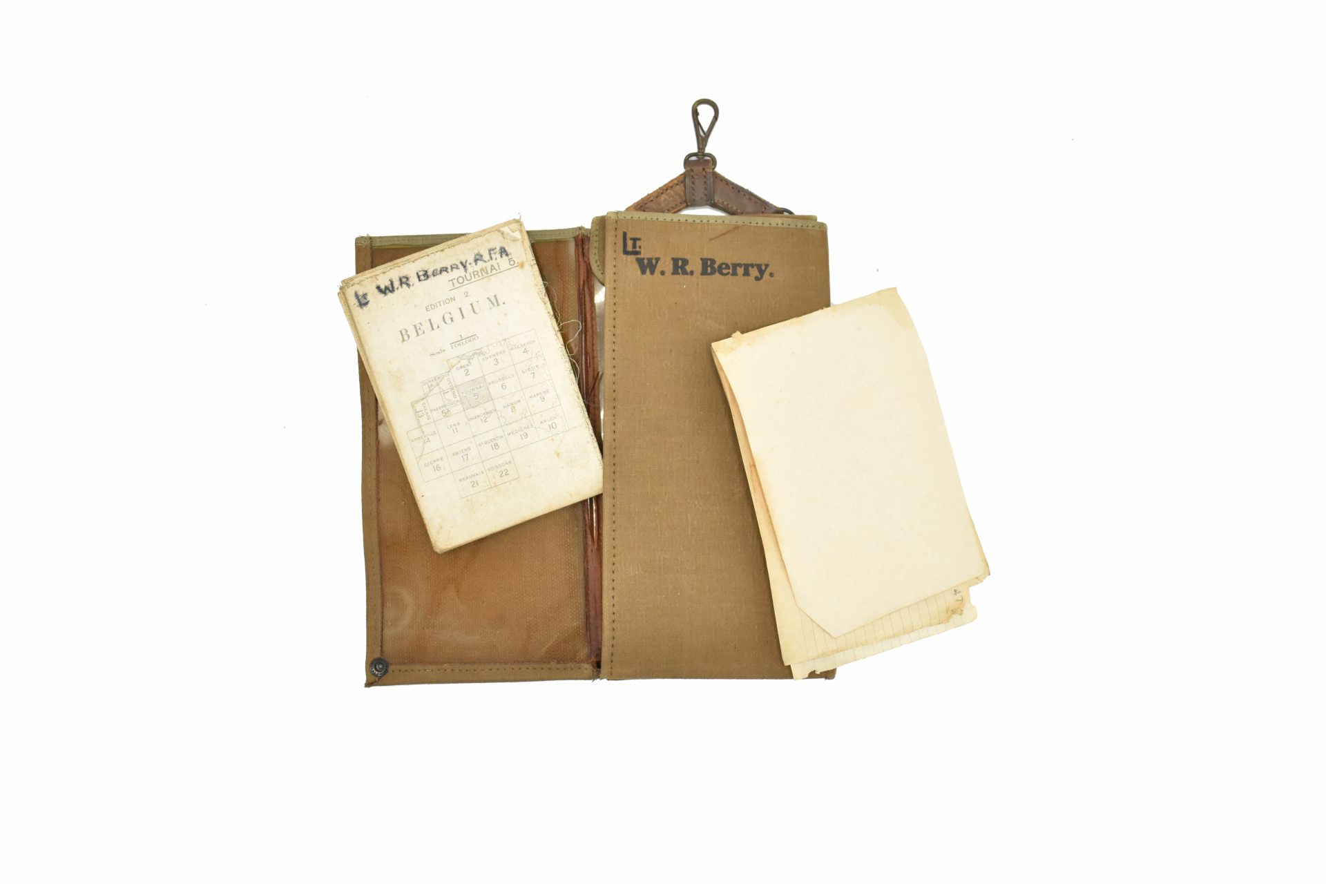 British WW1 Map case named with 1917 map – Byf41