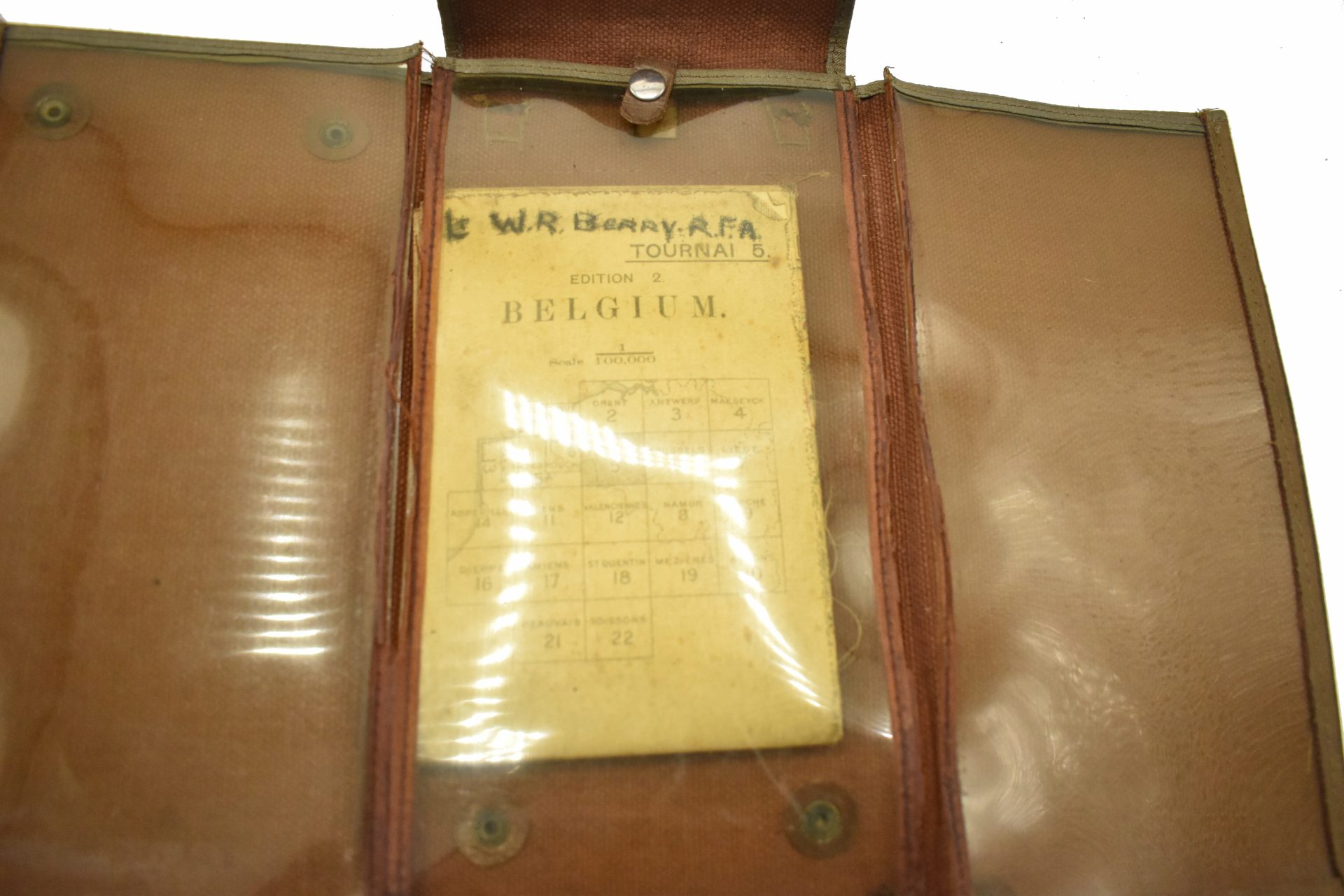 British WW1 Map case named with 1917 map – Byf41