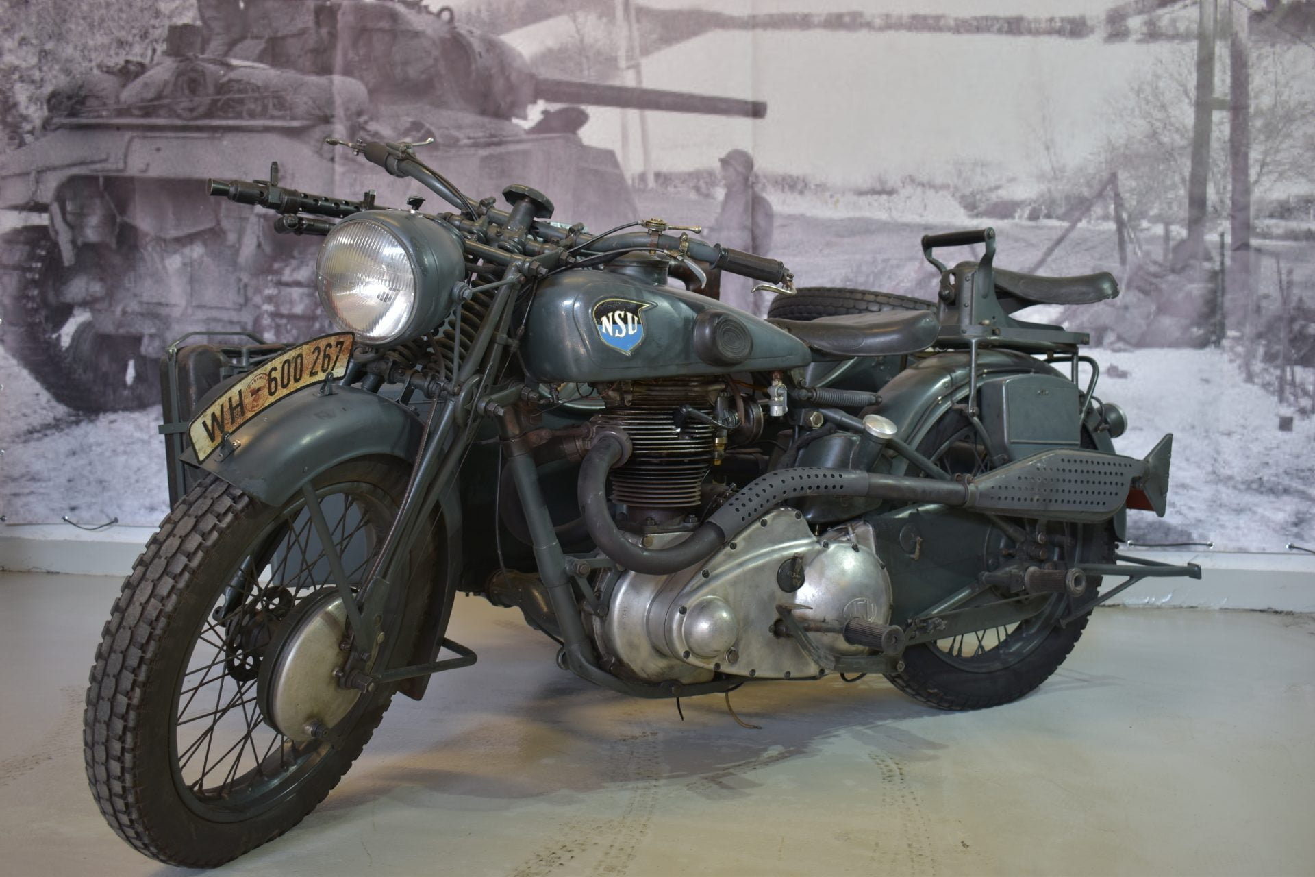 German NSU 601 OSL Wehrmacht with sidecar - Byf41