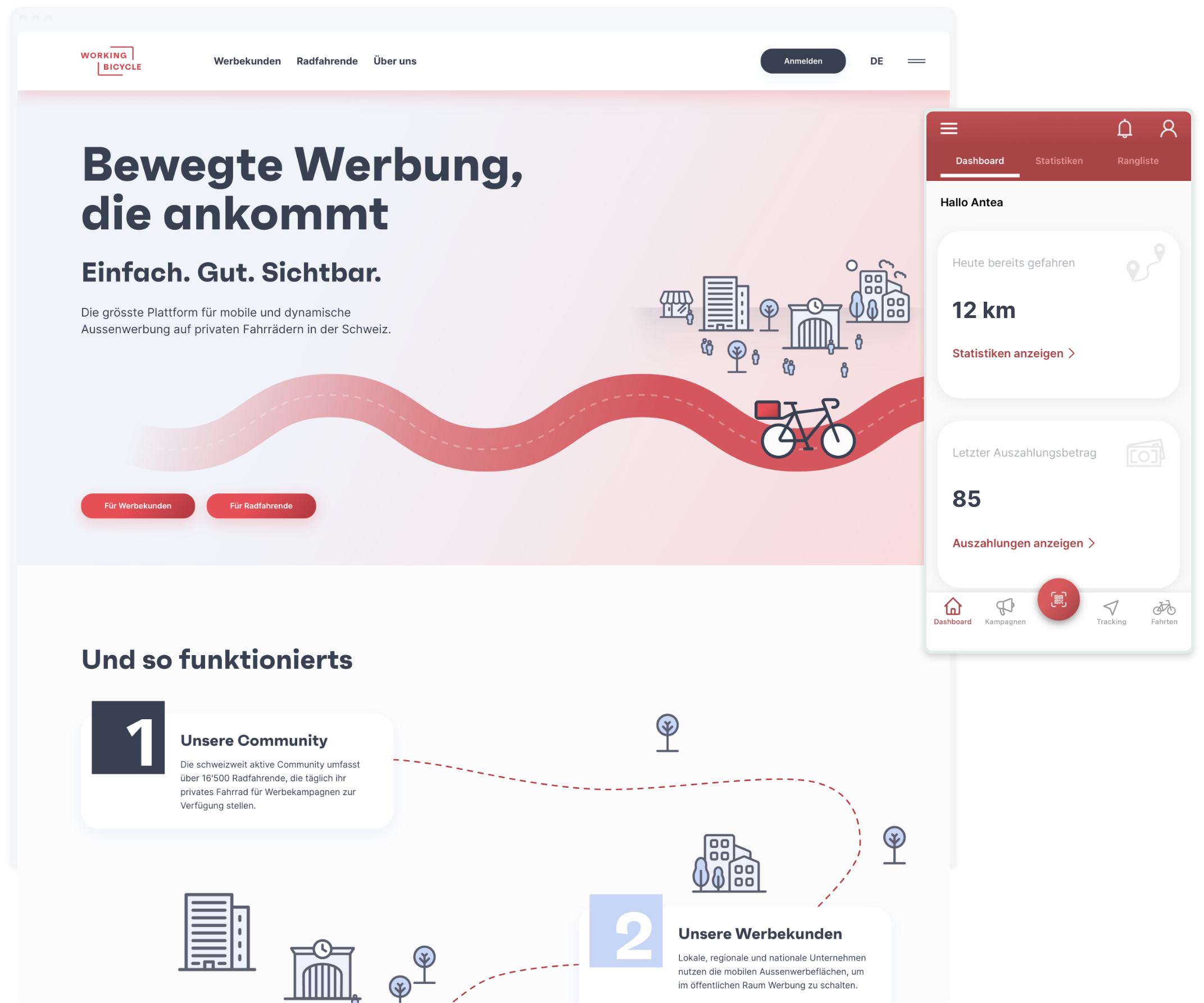 Working Bicycle - Private Fahrräder als Werbeträger
