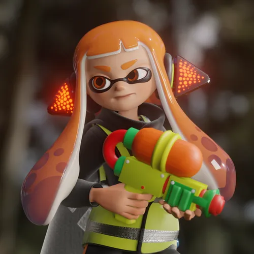 SmutBase • Agent 3 - Female Inkling (Splatoon 2), Blender 3.6.5 Eevee