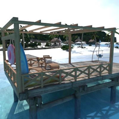 Open3DLab • DOAXVV Beach Terrace Blender Cycles Port