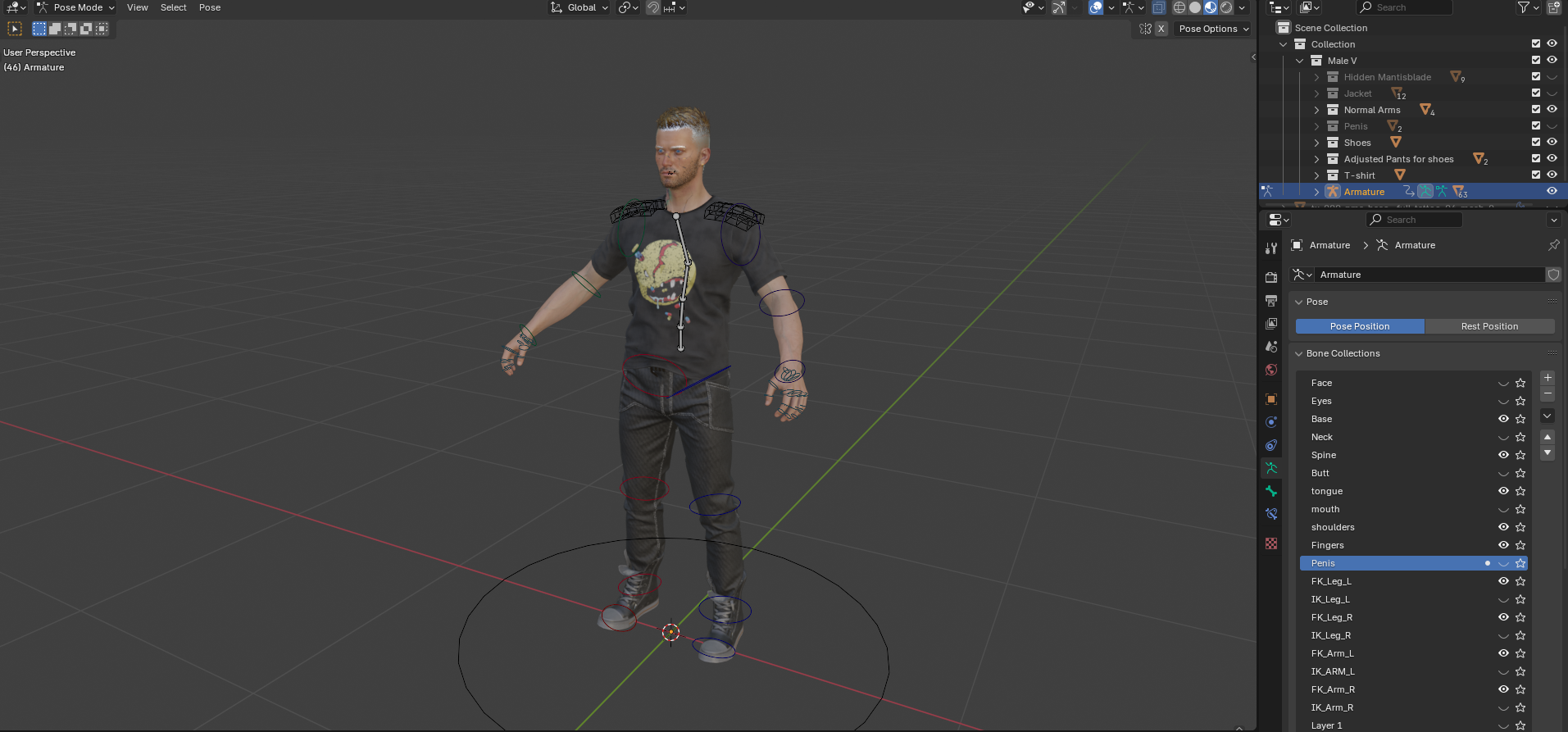 SmutBase • Cyberpunk 2077 - Male V (Rigged)