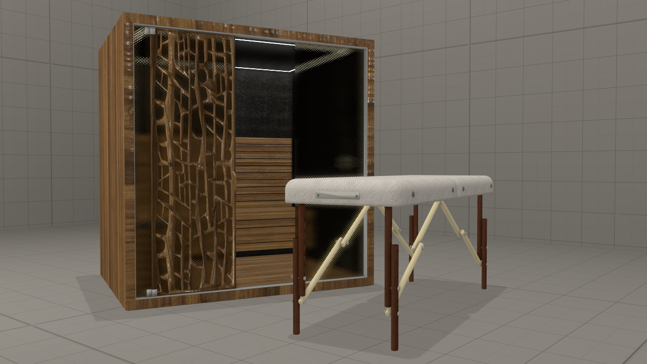 SFMLab • Sauna Room/Massage Table