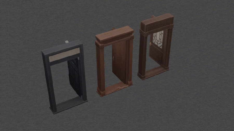 Open3DLab • genshin impact door rig