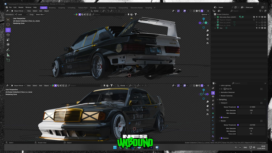 Open3DLab • Mercede Benz 190E (ASAP) | NFS Unbound