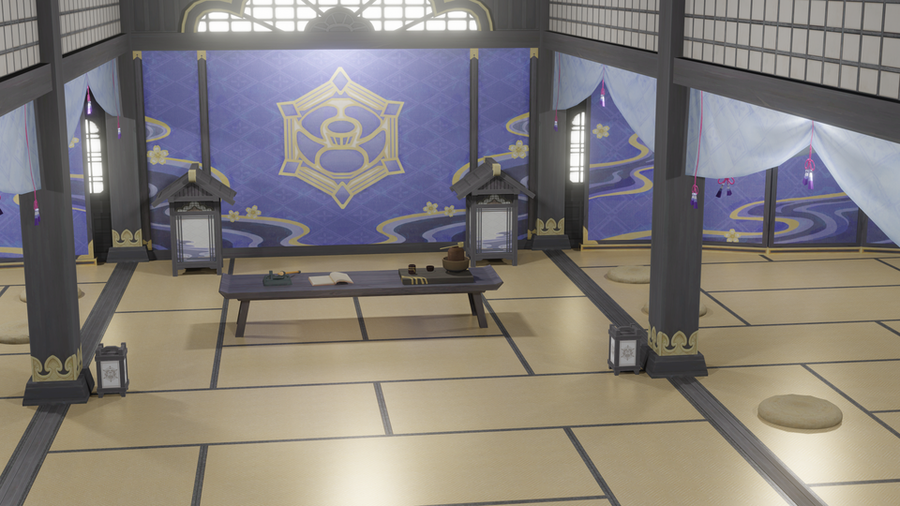 Open3DLab • kamisato estate day and night 4.0