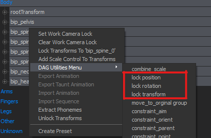 SFMLab • Lock selected transforms script