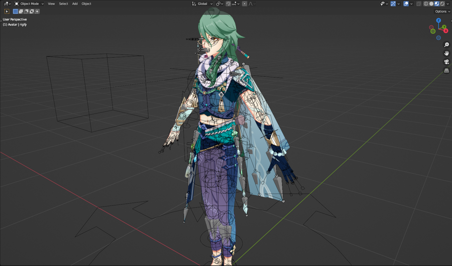 Open3DLab • Baizhu - Rigify