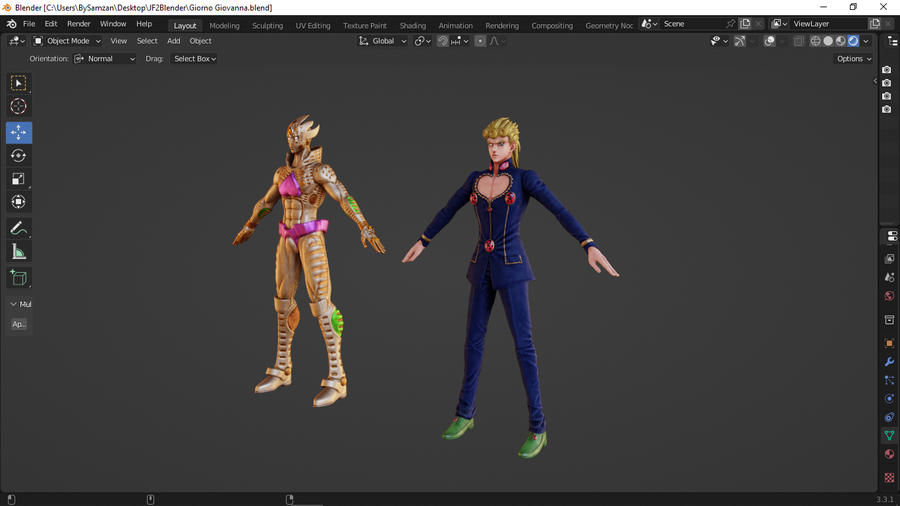 Open3DLab • Giorno Giovanna/Golden Experience Requiem