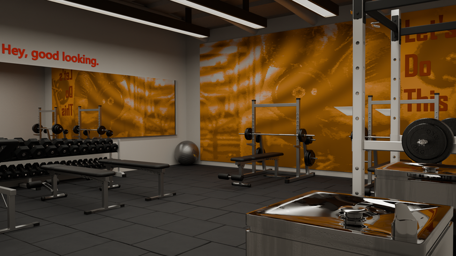 Open3DLab • Indoor gym scene