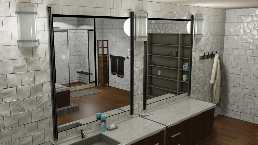 Open3DLab • Luxury Bathroom (Blender 4.1)