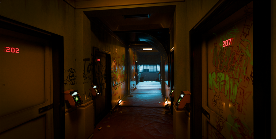 Open3DLab • No Tell Motel - Dex's Room (Cyberpunk 2077)