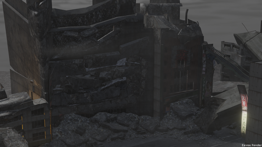 Open3DLab • Nuked City (Nuked Tokyo from Shin Megami Tensei)