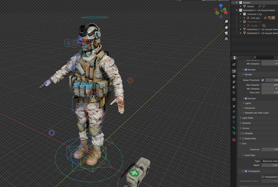 Open3DLab • US Assault/Medic (Battlefield 3)