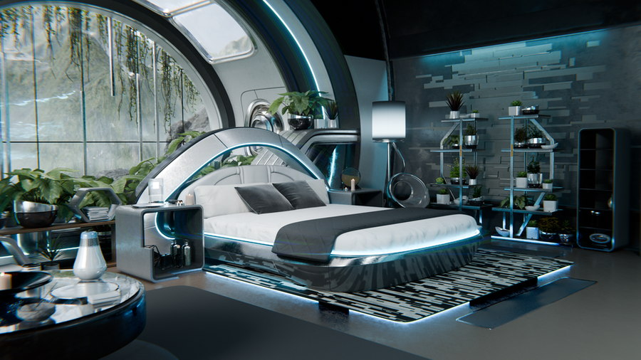Open3DLab • Sci-fi Premium Bedroom