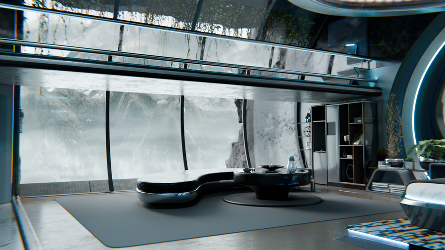 Open3DLab • Sci-fi Premium Bedroom