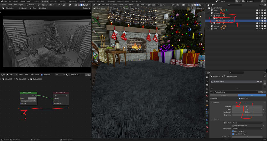 Open3DLab • Christmas village 2