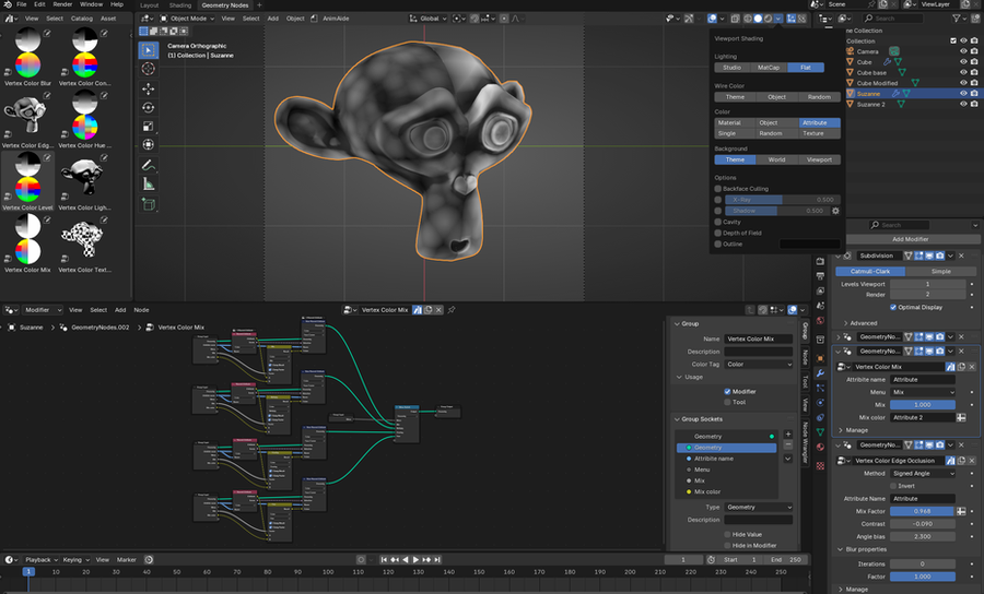Open3DLab • Vertex color geonodes