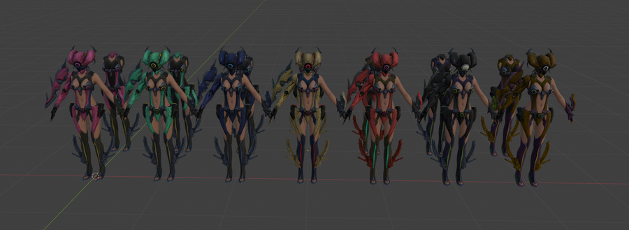 Open3DLab • Xenoblade X, Female models